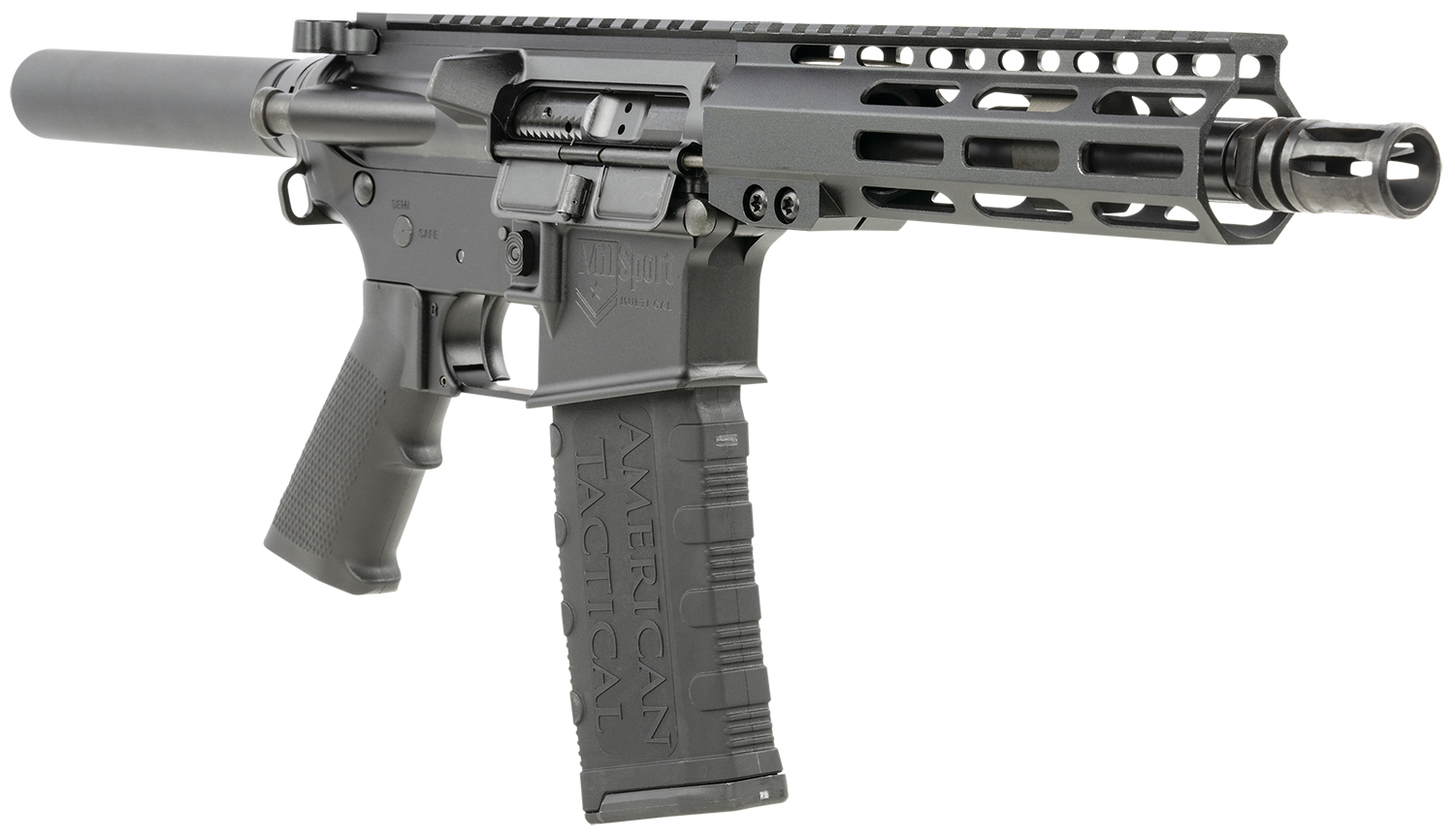 ATI MILSPORT Forged Aluminum AR Pistol - Black | 5.56NATO 7.5" Barrel 7 ...