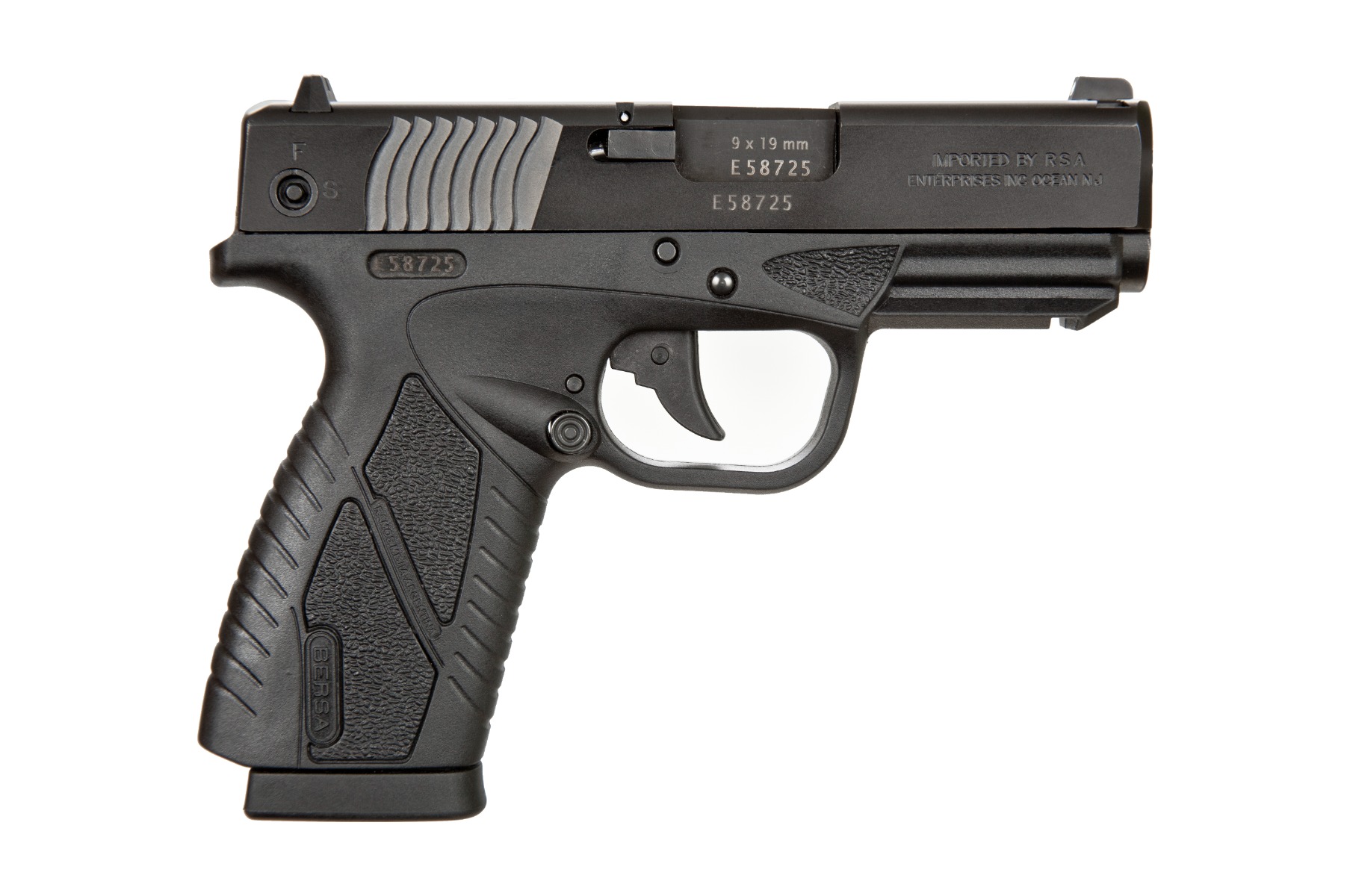 Bersa BPCC Pistol Black 9mm 3.3" Barrel 8rd - Other Gun Accessories ...