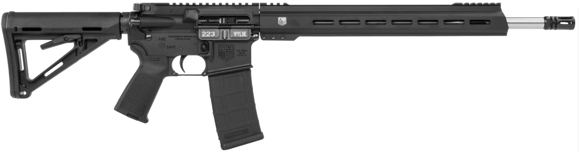 Diamondback DB15 Rifle - Black | .223 Wylde 18" SS Barrel 15" M-LOK ...