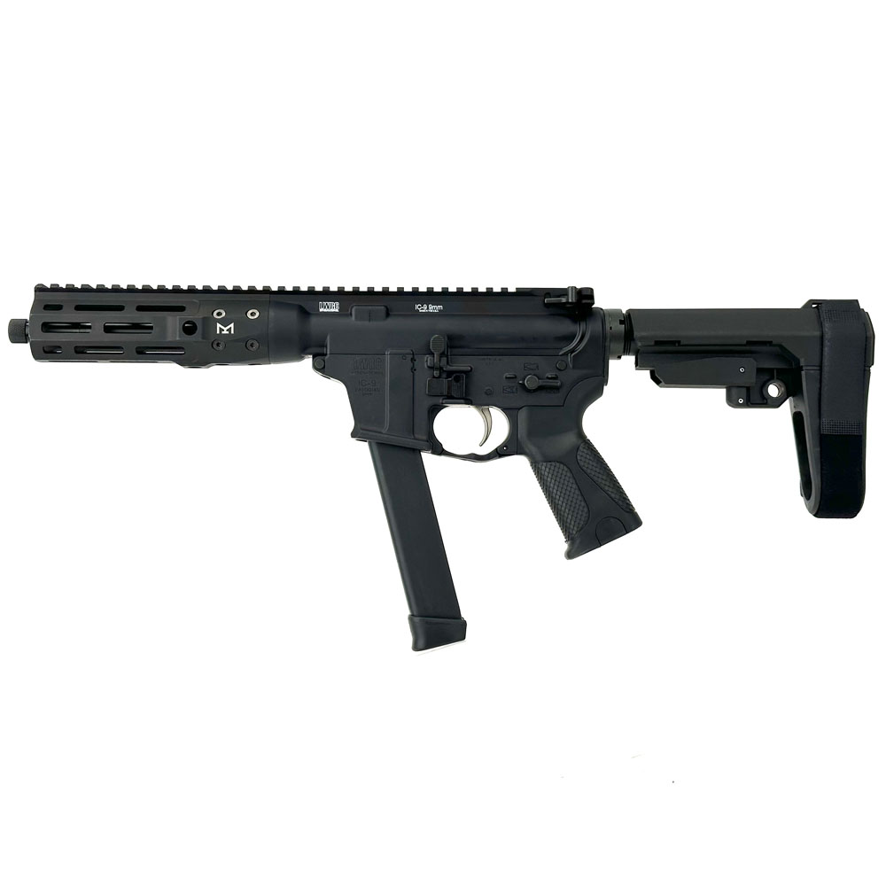 LWRC IC-9 AR Pistol - Black | 9mm 8.5" Threaded Barrel SBA3 Brace ...
