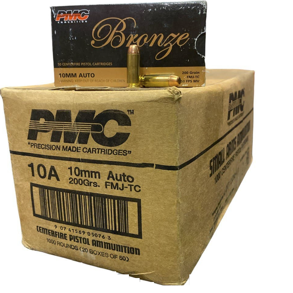 PMC Bronze 10mm Handgun Ammo - 200 Grain | FMJ-TC 1000rd Case - Other Ammunition at GunBroker ...