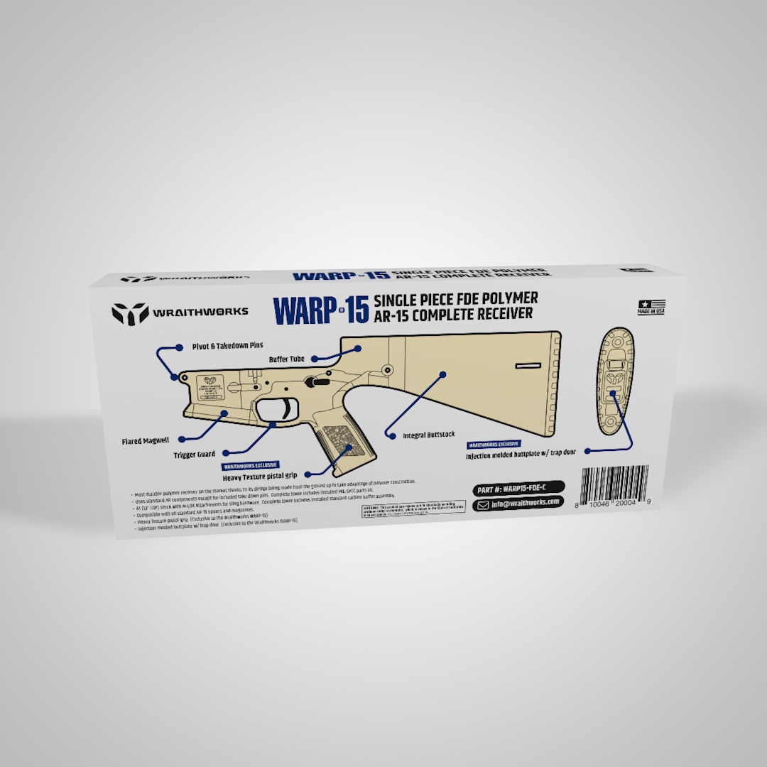Wraithworks WARP-15 Polymer Complete AR15 Lower Receiver - FDE | Mil ...