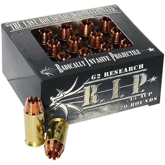 G2 Research RIP ammo 45ACP 162GR 20 rounds - Rifle Ammunition at ...
