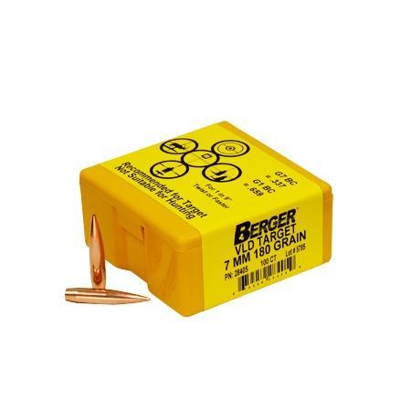 Berger Match Grade Target Bullets 7mm .284" 180 gr VLD 100-box - Other ...