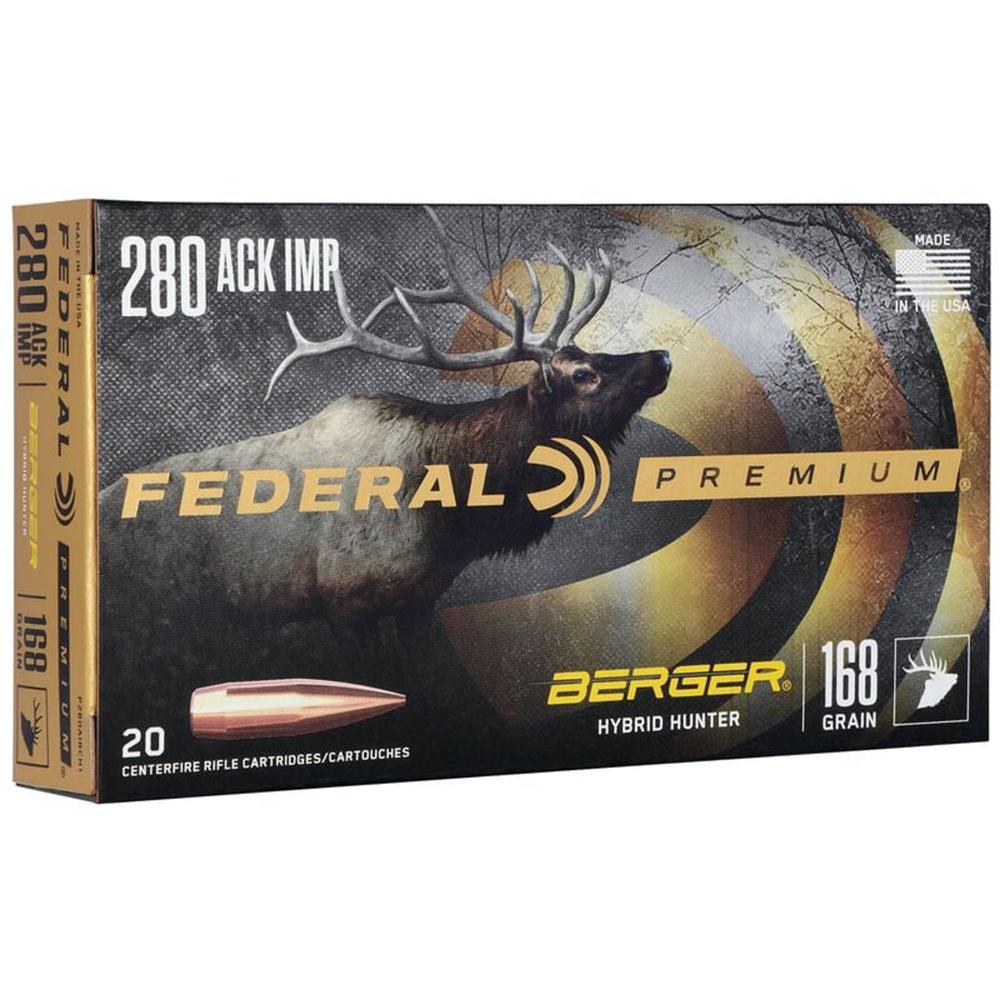 Federal Classic Hunter Berger Hybrid Rifle Ammunition.280 Ackley ...