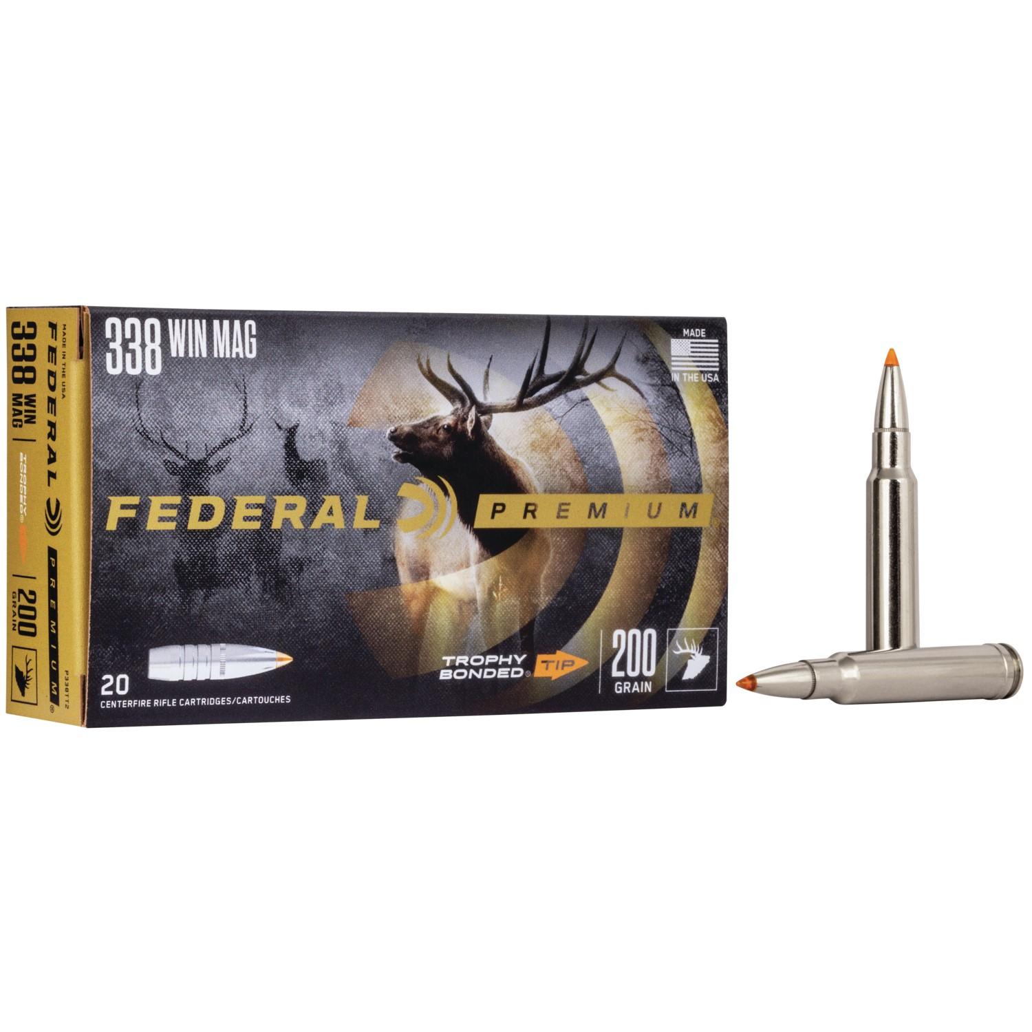 Federal Premium Vital-Shok Rifle Ammunition .338 Win Mag 200 gr BT 2930 ...