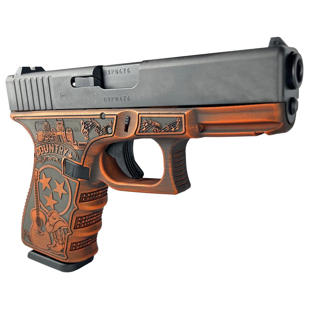 Glock 19 Gen 3 Custom "Tennessee Distressed Orange" Handgun 9mm Luger ...