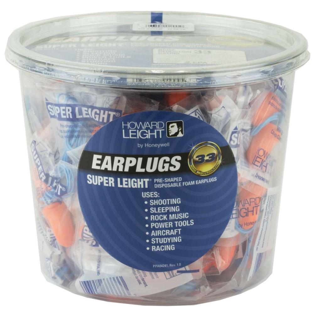 Howard Leight Super Ear Plugs Pre-Shaped Foam Coral 33dB 50-pr Corded ...