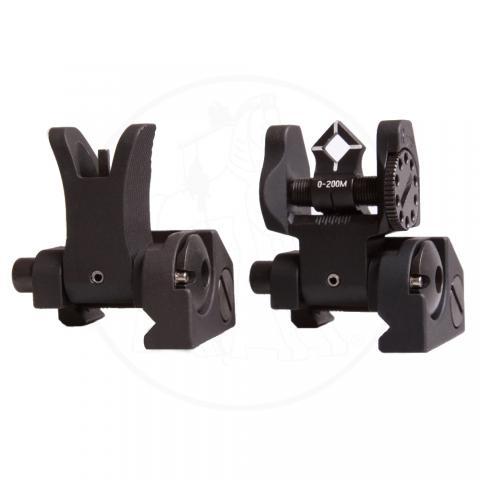 Troy Industries Micro Sight Set - M4 Front & Dioptic Rear -Black - Gun ...