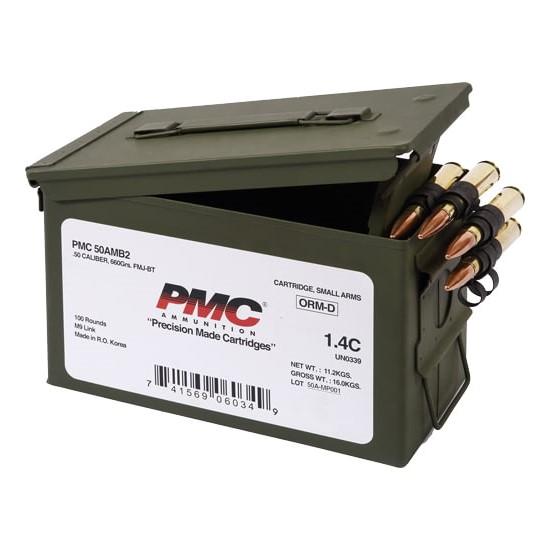 PMC Linked Bronze Rifle Ammunition .50 BMG 660 gr FMJBT 100-ct (M2A1 ...