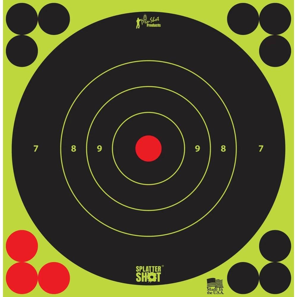 Pro-Shot 6" SplatterShot Green Bullseye Targets 12-ct - Shooting ...