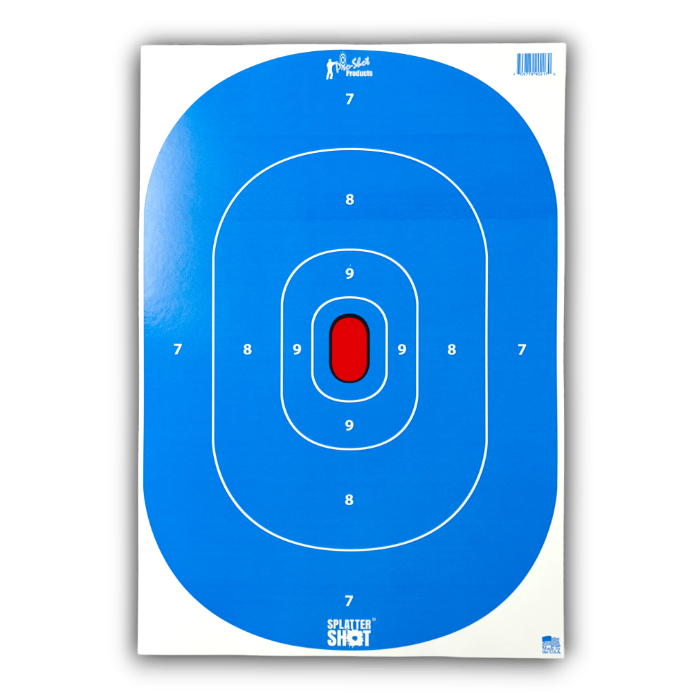 Pro-Shot Splattershot Silhouette Insert Paper Target Hi-Vis 12"x18" 8 ...