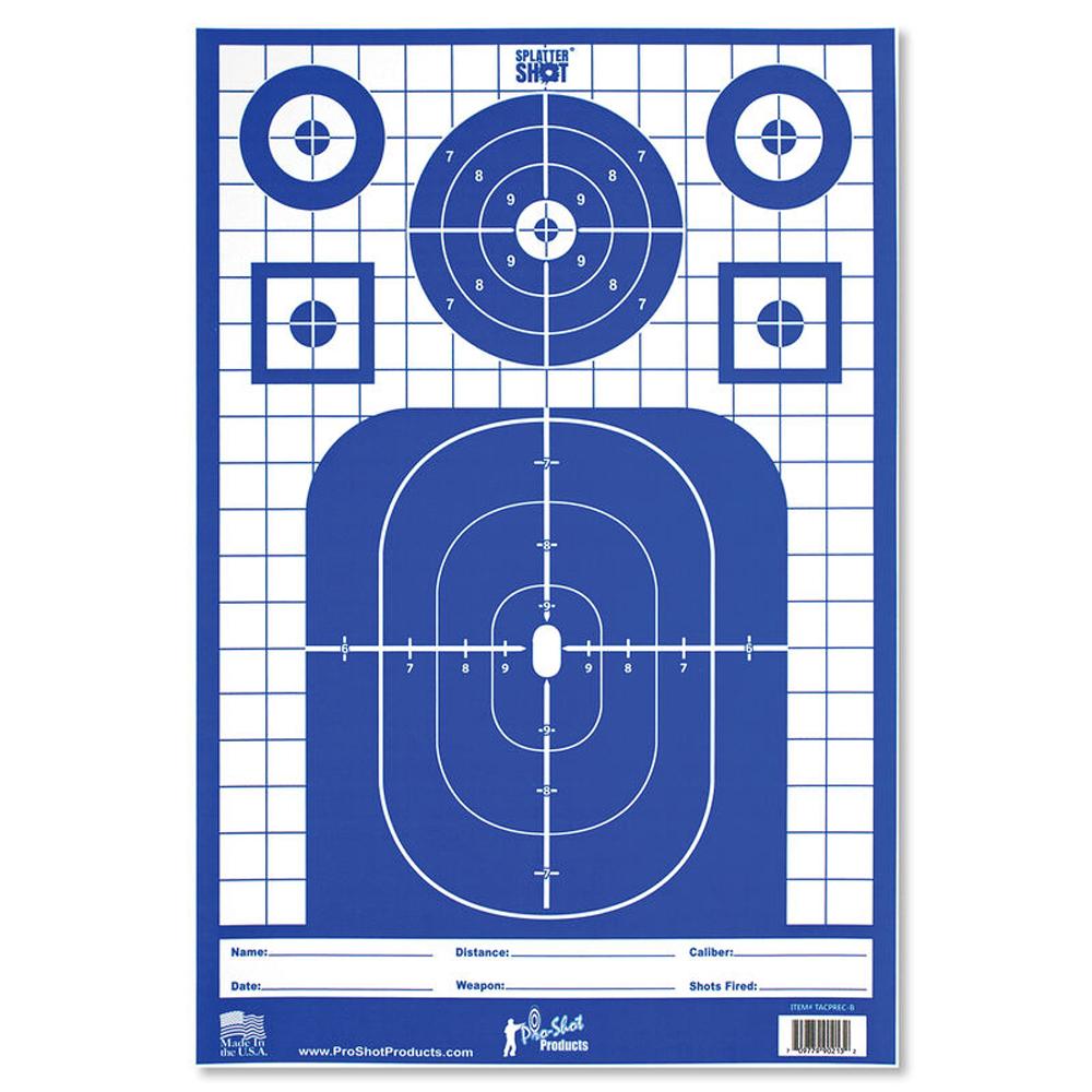 Tactical Precision Target Pistol-Rifle-Shotgun Blue 8 Pack - Shooting ...