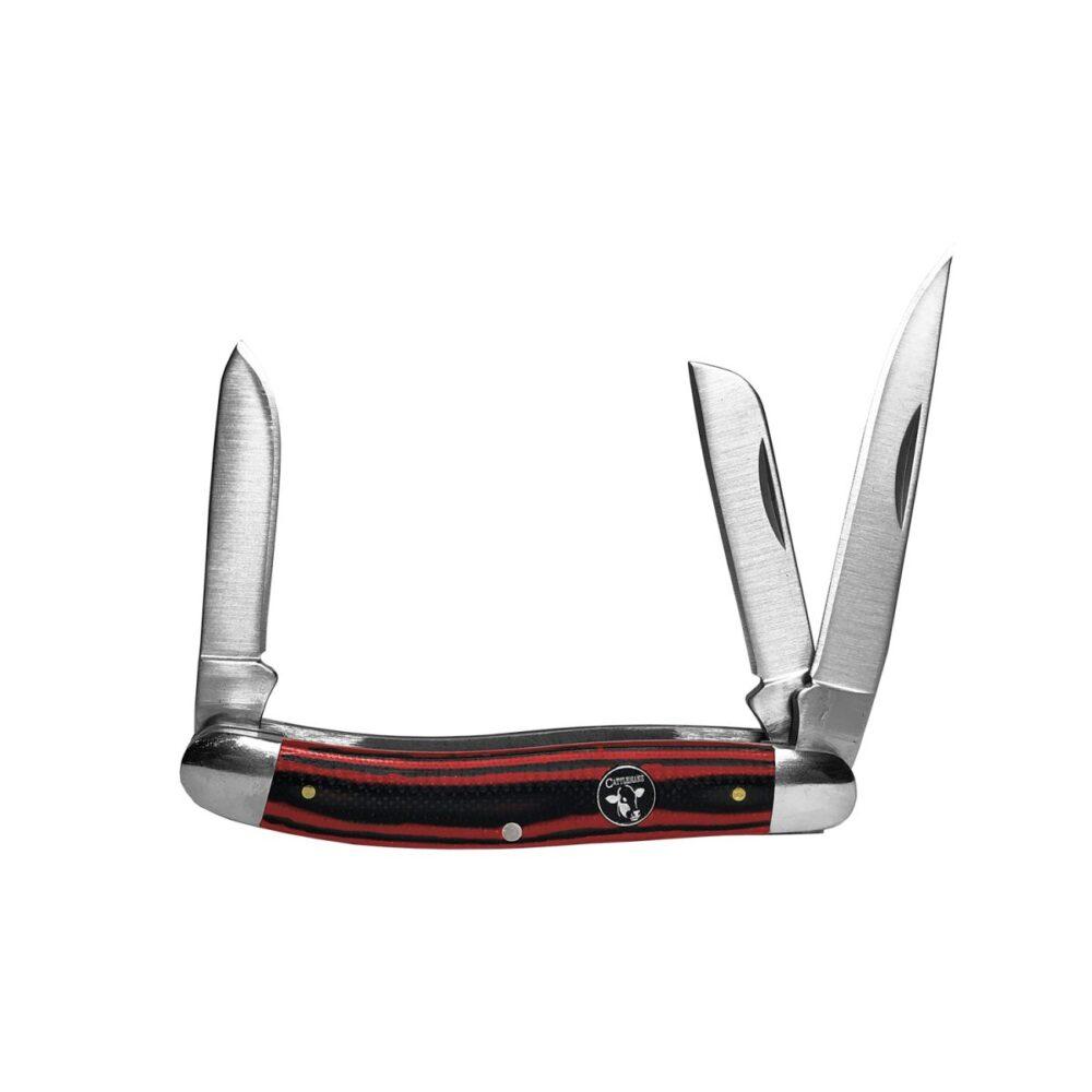 ABKT Cattleman Stockman Cowhand Series Knife 3 Blades Red - Hunting ...