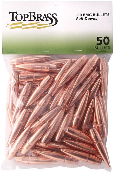 Top Brass Pull-Down Bullets .50 BMG 647gr FMJ 50-ct - Other Reloading ...
