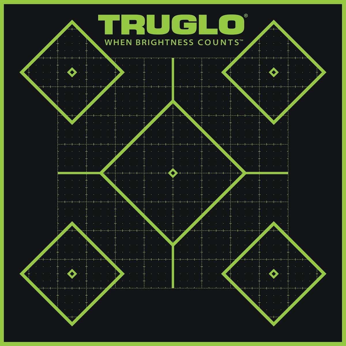TRUGLO TRU-SEE Self Adhesive Targets - 5 Diamond 12x12 Green 12 Pack ...