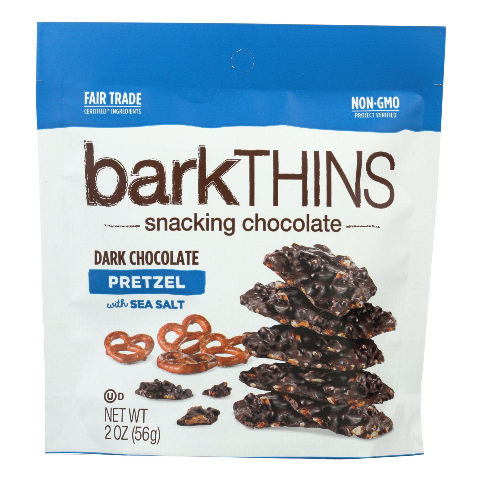 Bark Thins Snacking Chocolate Dark Chocolate Pretzel Case Of 24 2 
