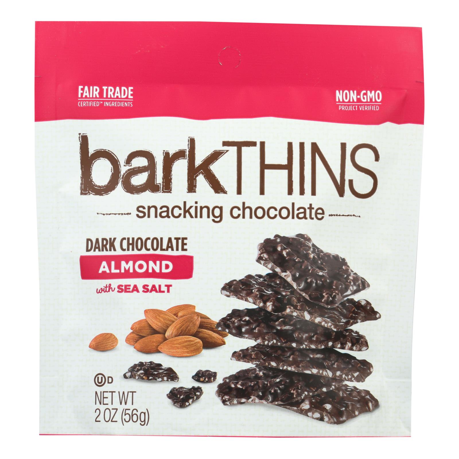 Bark Thins Snacking Dark Chocolate Almond With Sea Salt Case Of 24 