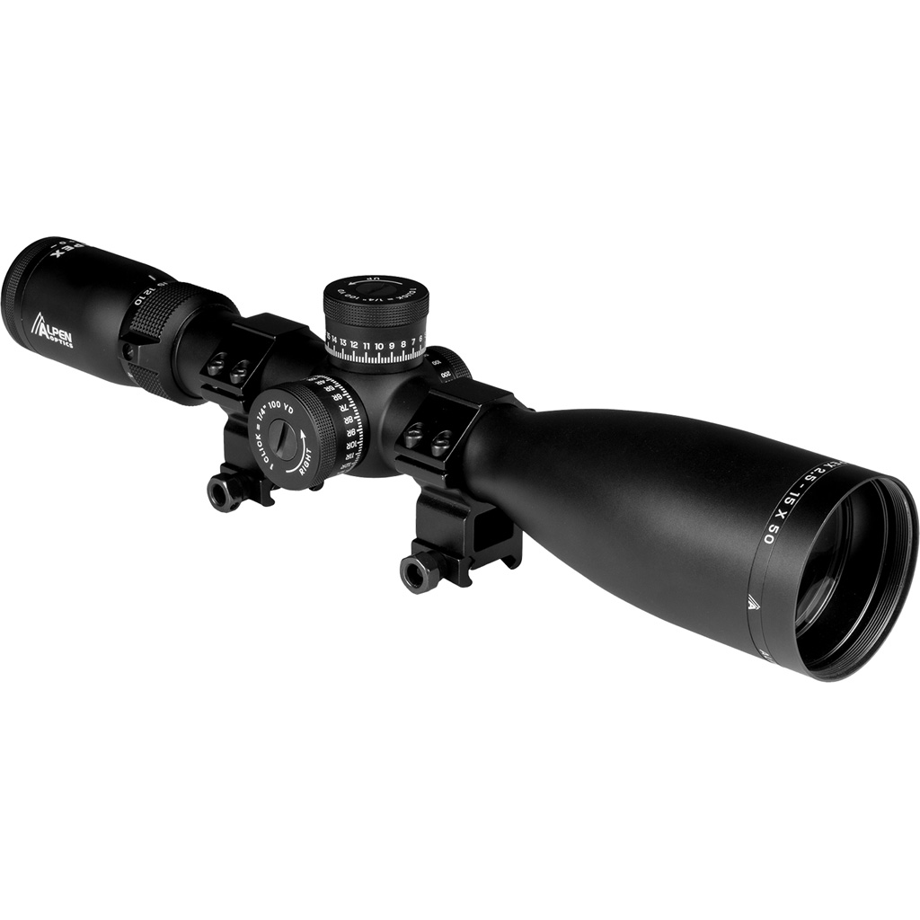 Alpen Apex Rifle Scope 2.5-15x50 - Gun Scopes at GunBroker.com : 1088857771