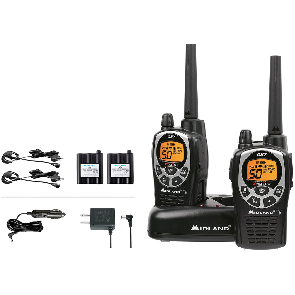 Midland Gxt1000vp4 Two-way Grms Radio 2 Pk. - Everything Else at GunBroker.com : 1074628351