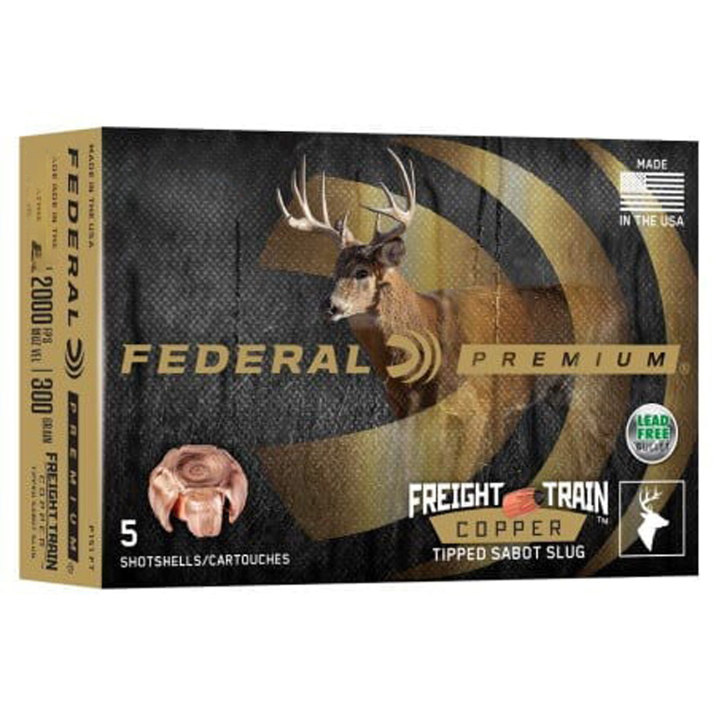 Federal Premium Freight Train Copper Sabot Slugs 12 Ga. 2 3-4 In. 300 ...
