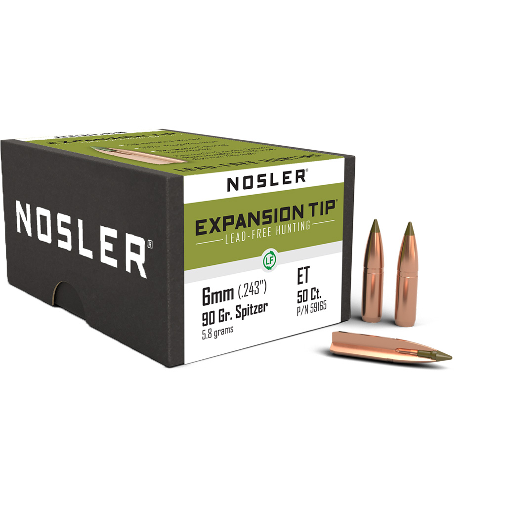 Nosler Expansion Tip Bullet 6mm. 90 Gr. Spitzer Point 50 Pk. - Other ...
