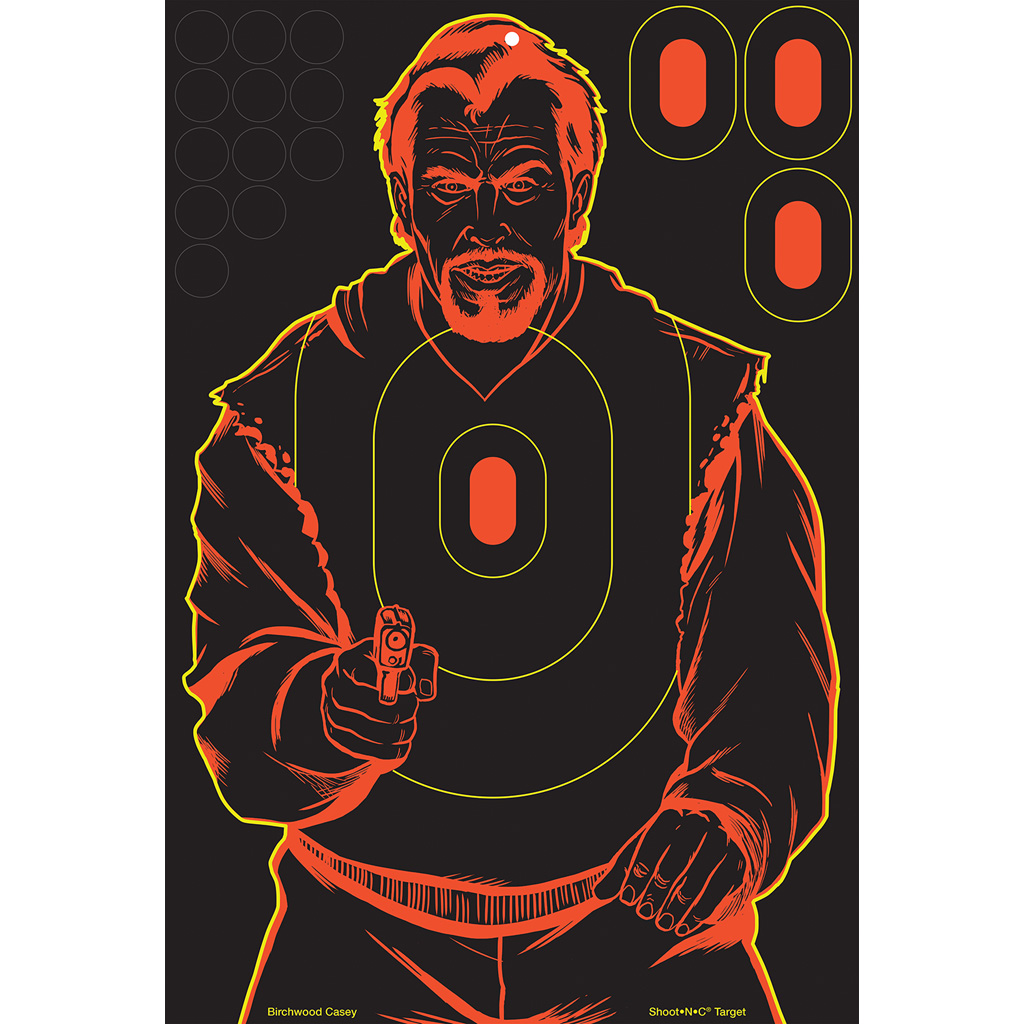 Birchwood Casey Shoot-n-c Target 12x18 In. Bad Guy Silhouette 5 Pk ...