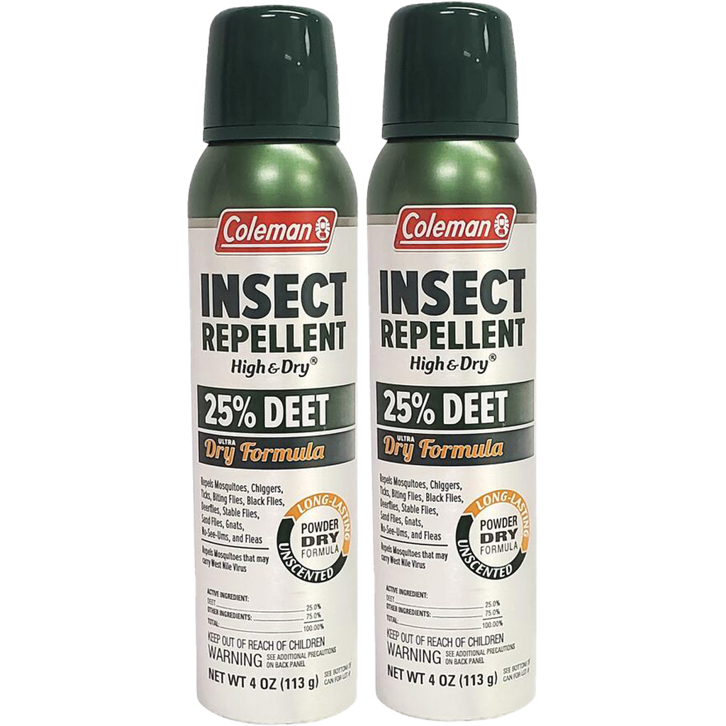 Coleman High & Dry Insect Repellent 25% Deet - Twin Pack - Other Gun ...