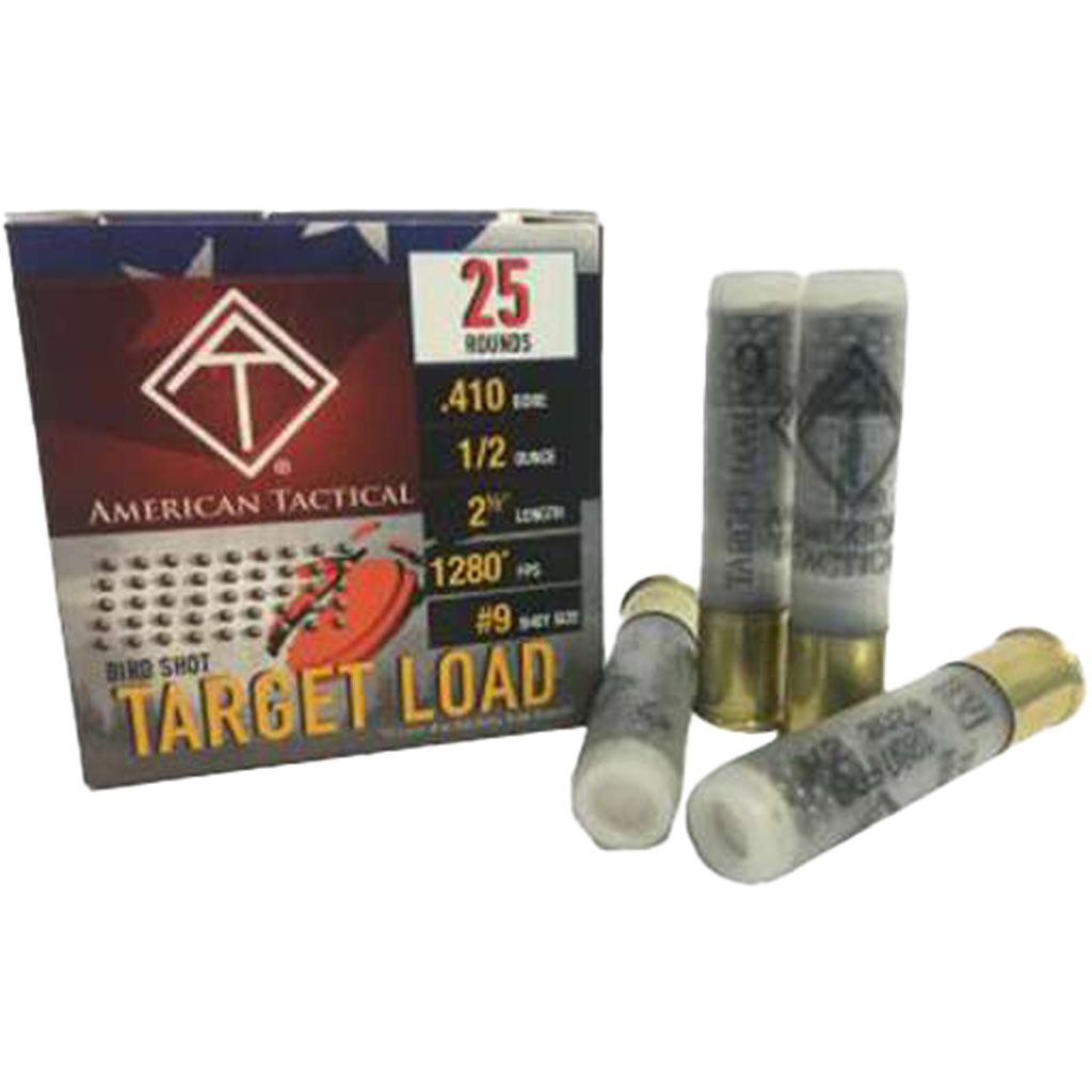 Ati Target Shotgun Ammo 410 Ga. 9 Shot 1-2 Oz. 25 Rds - Shotgun Shells ...