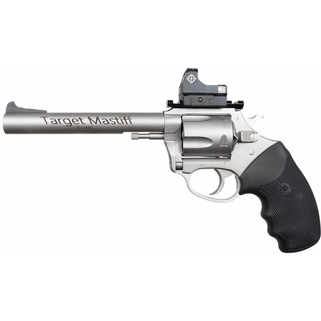 Charter Arms Target Mastiff Revolver 357 mag 6 In Stainless 5 Shot W- O ...