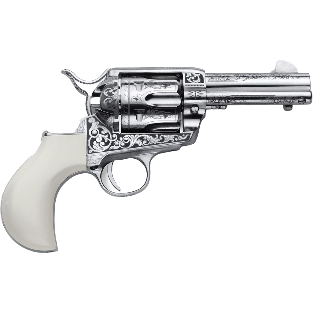 Cimarron Huckleberry Revolver 45 Long Colt 3.5 In. Ivory Nickel 6 Shot ...