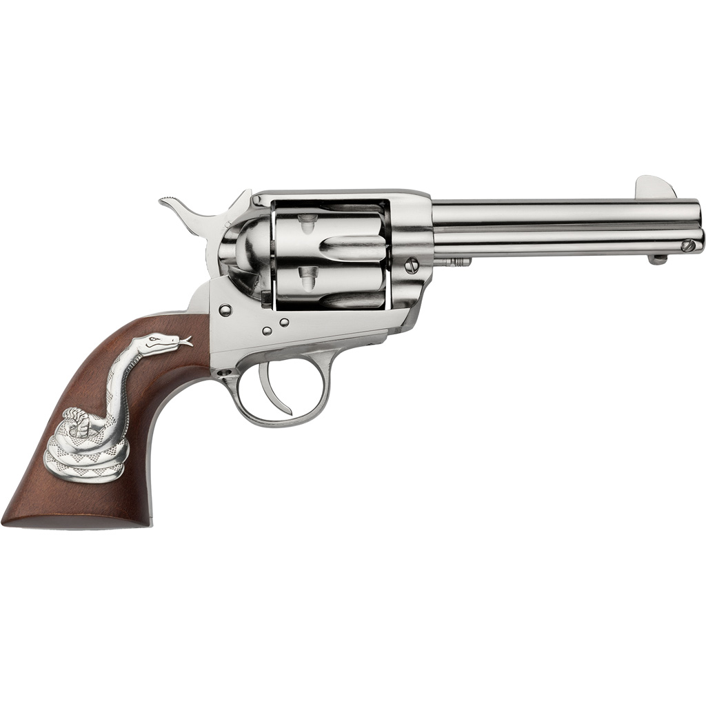 Pietta 1873 Wild West Revolver 45 Long Colt 4.75 In. Nickel Walnut Grip ...