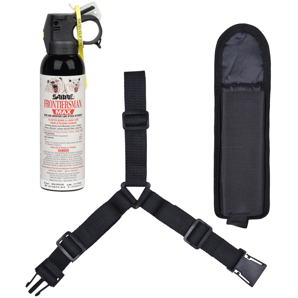 Sabre Frontiersman Max Bear And Lion Spray Combo Chest Holster 7.9 Oz ...