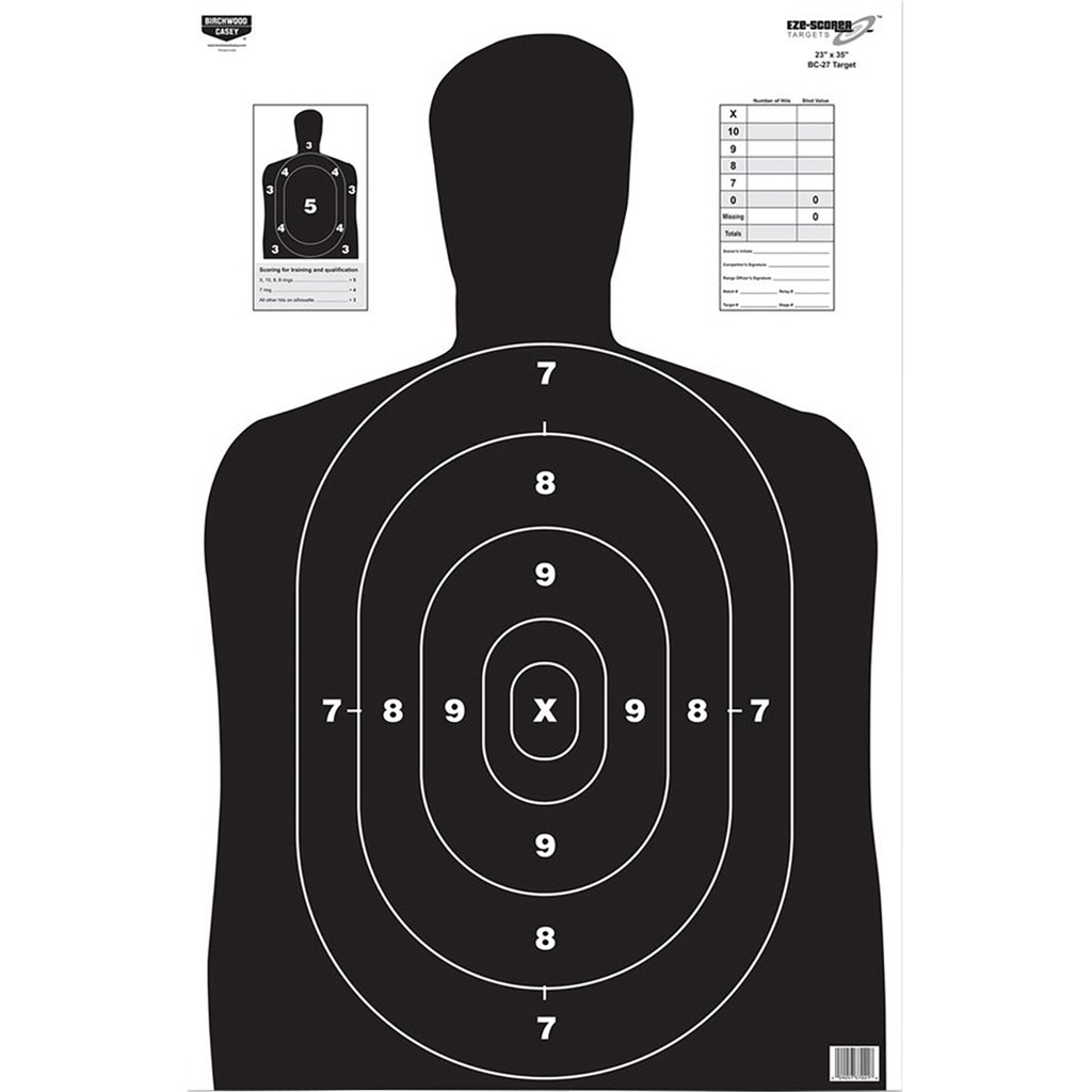 Birchwood Casey Eze-scorer Target Bc-27 Black 23x35 In. 5 Pk ...