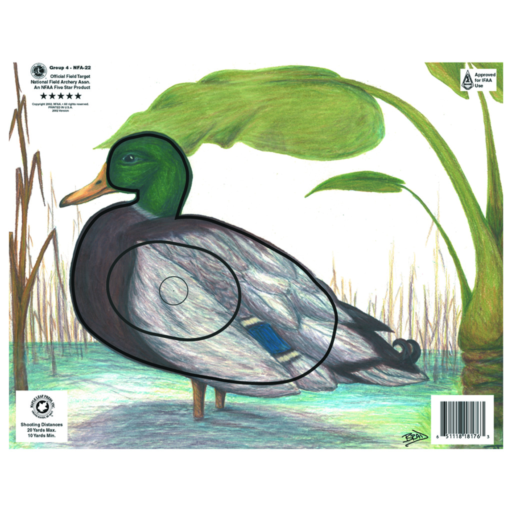 Maple Leaf Nfaa Animal Faces Group 4 Duck - Shooting Targets at ...