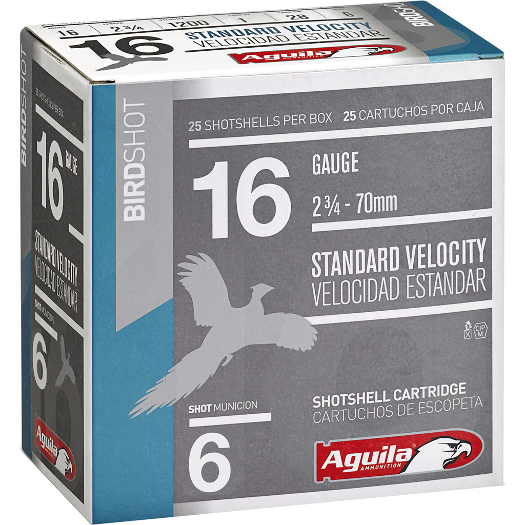 Aguila Standard Velocity Shotgun Game Load 16 Ga. 2.75 In. 1 Oz. 6 Shot ...