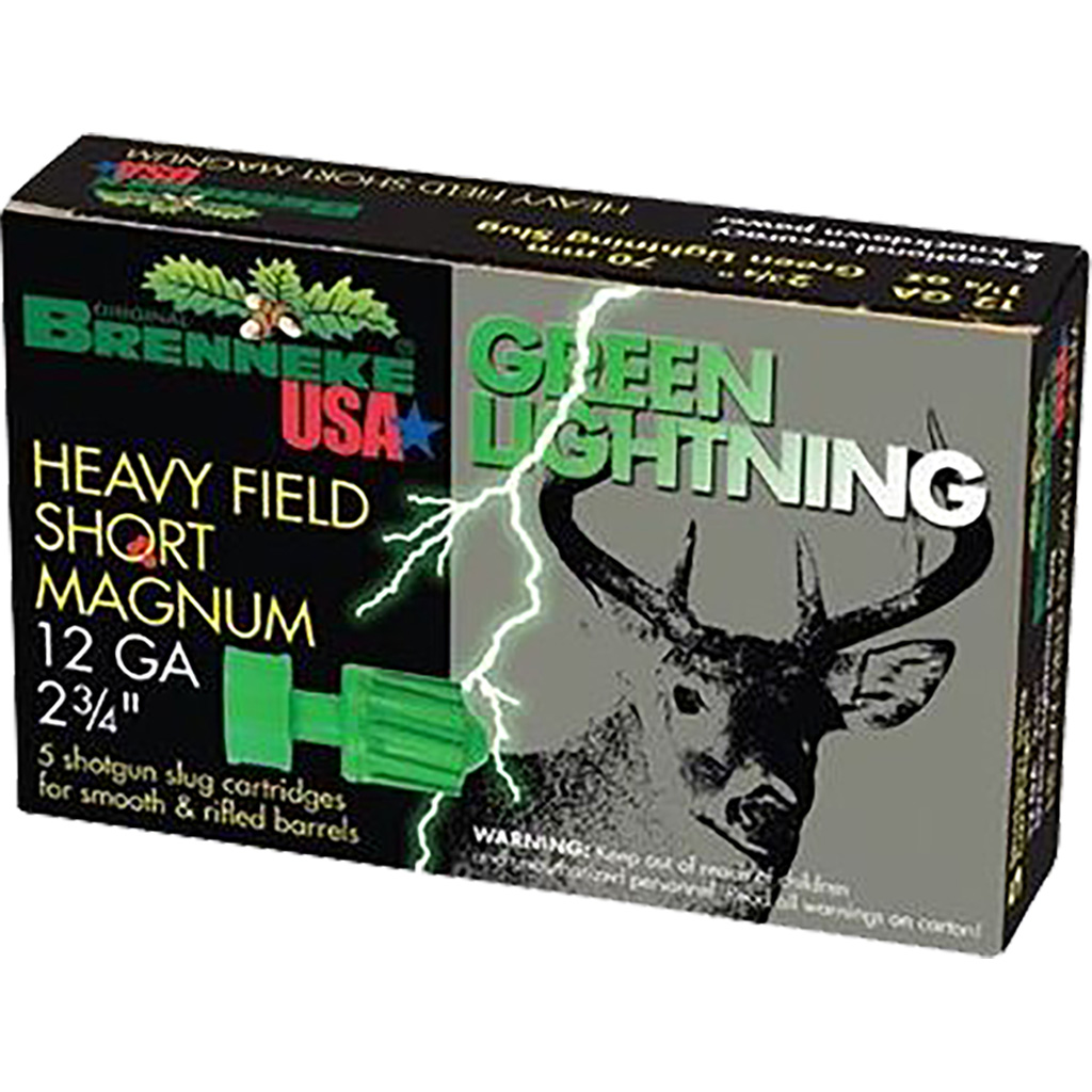 Brenneke Green Lightning Slugs 12 Ga. 2 3-4 In. 1 1-4 Oz. 5 Rd ...