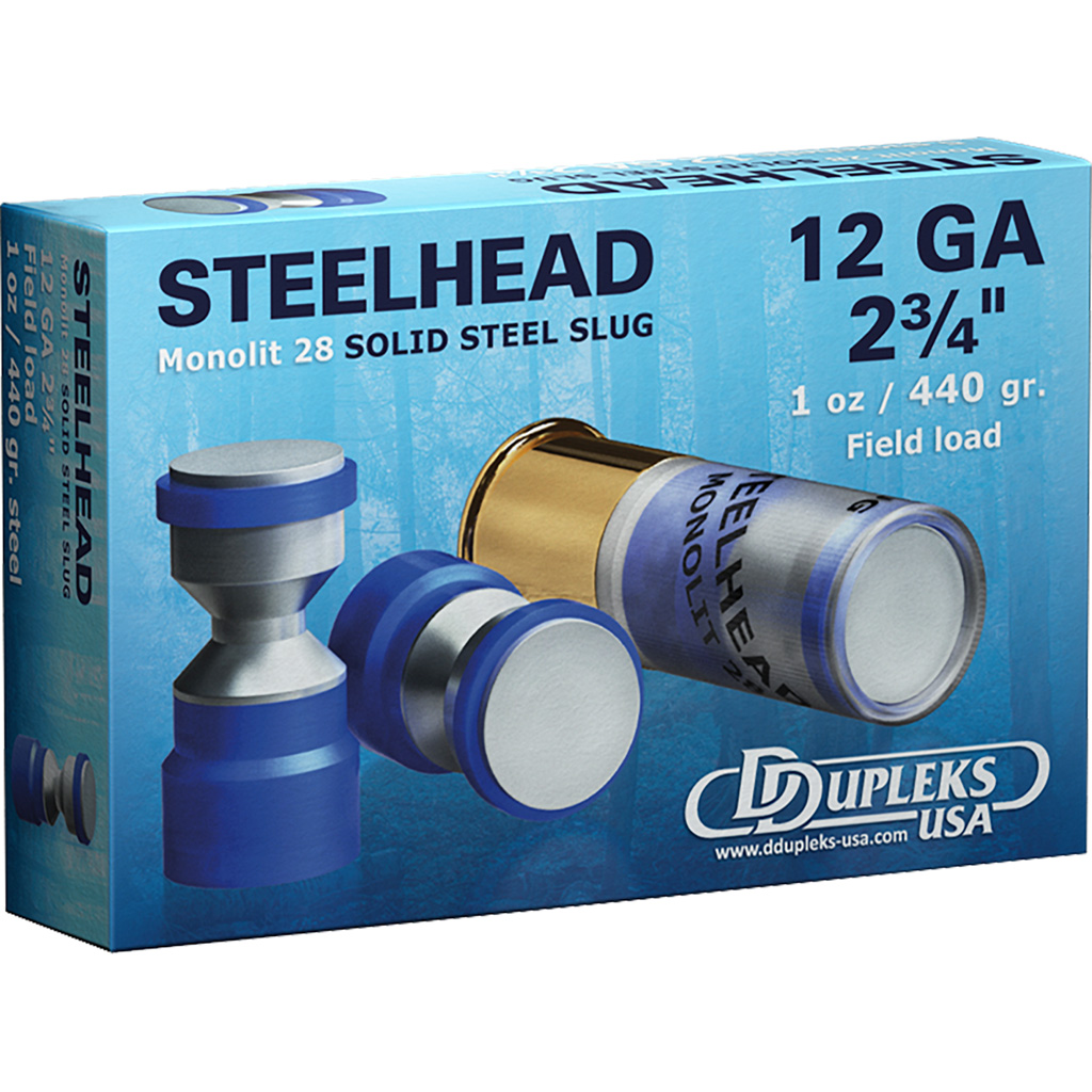 Ddupleks Steelhead Monolit 28 Slugs Blue 12 Ga. 2 3-4 In. 1 Oz. 5 Rd ...