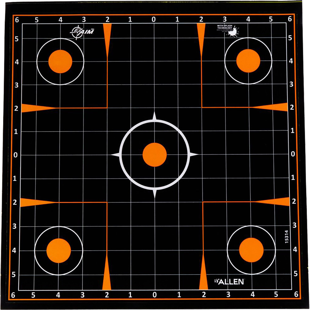 Ezaim Splash Sight-in Grid Adhesive Targets 12x12 5 Pk. - Other Gun ...
