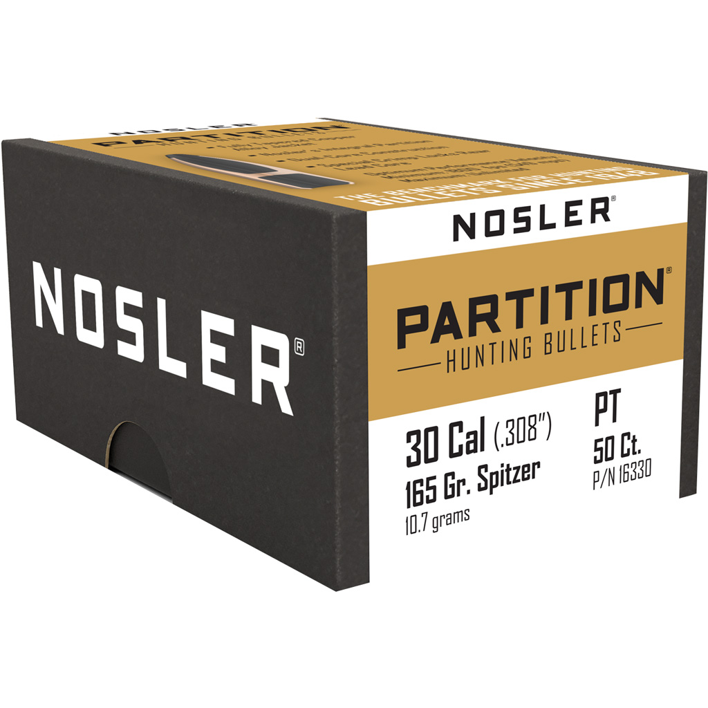 Nosler Partition Bullets .30 Cal. 165 Gr. Spitzer Point 50 Pk. - Other ...