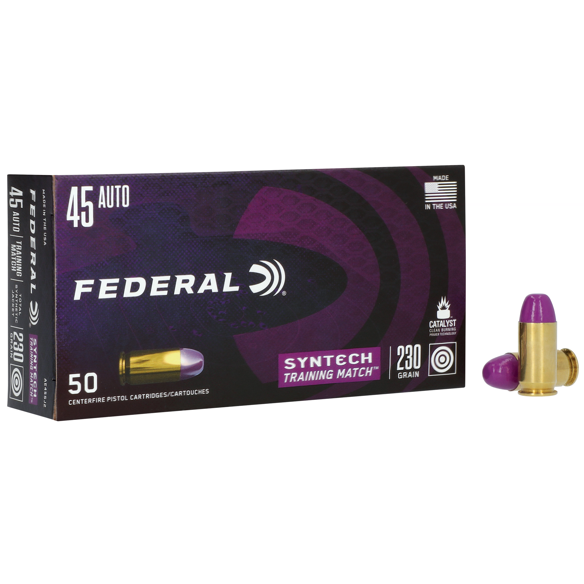 Fed Syntech 45acp 230gr Tsj 50-500 - Other Ammunition at GunBroker.com ...