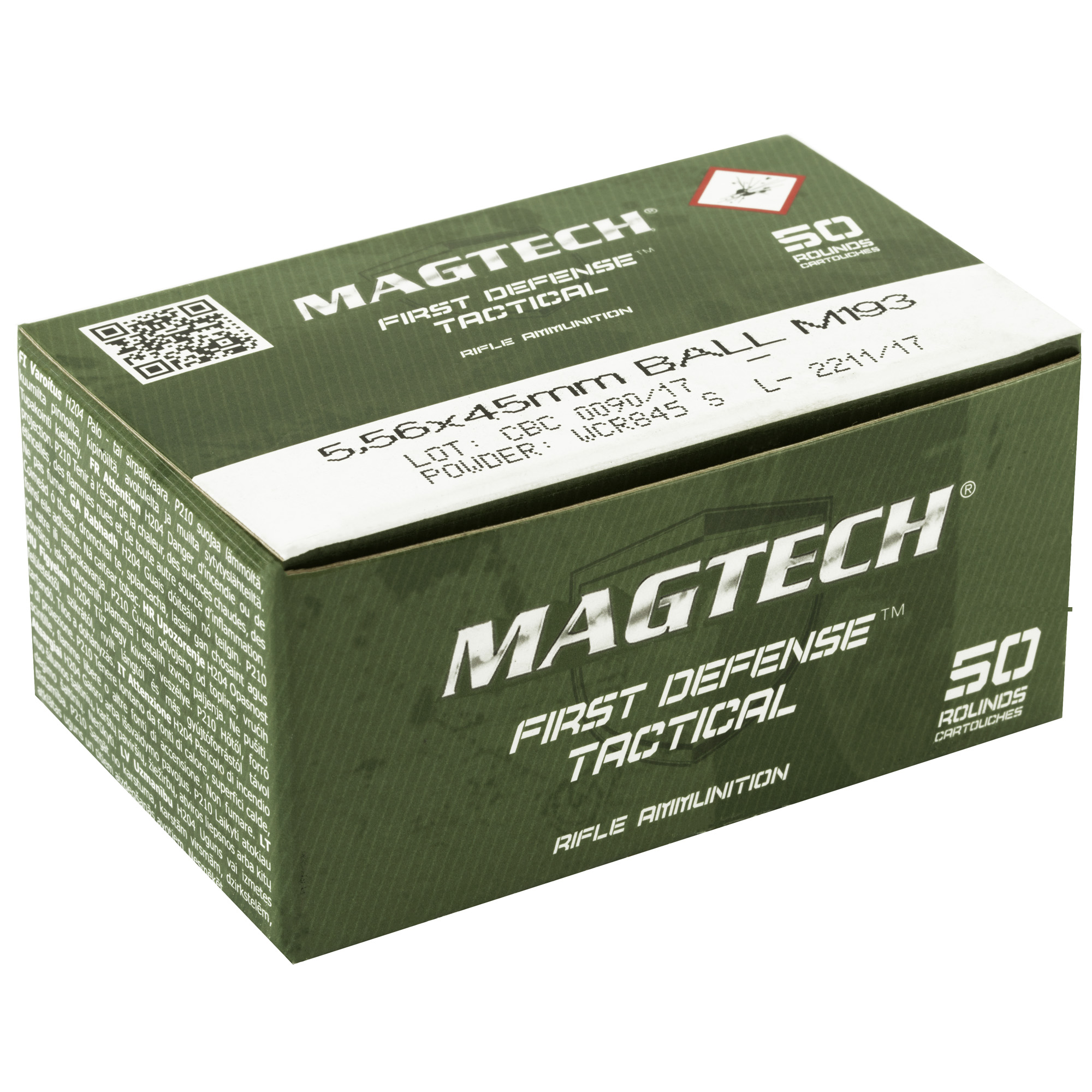 Magtech First Defense Tactical ammo 556NATO 55 Grain Full Metal Jacket ...