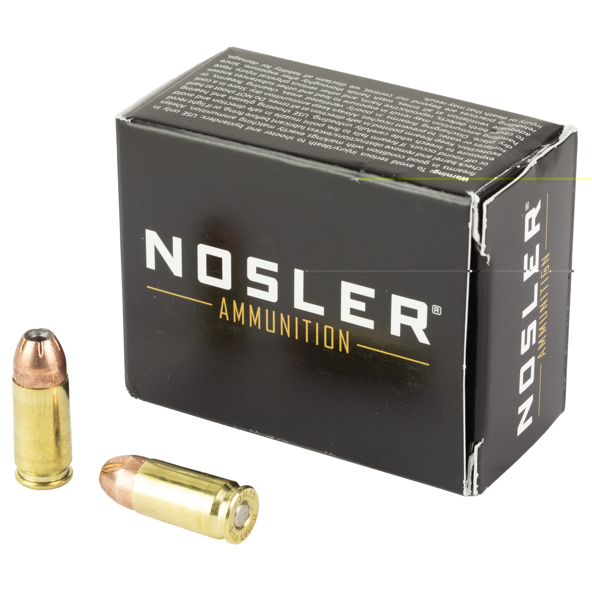 Nosler Asp 9mm 115gr Hg Jhp 20-400 - Pistol Ammunition at GunBroker.com ...