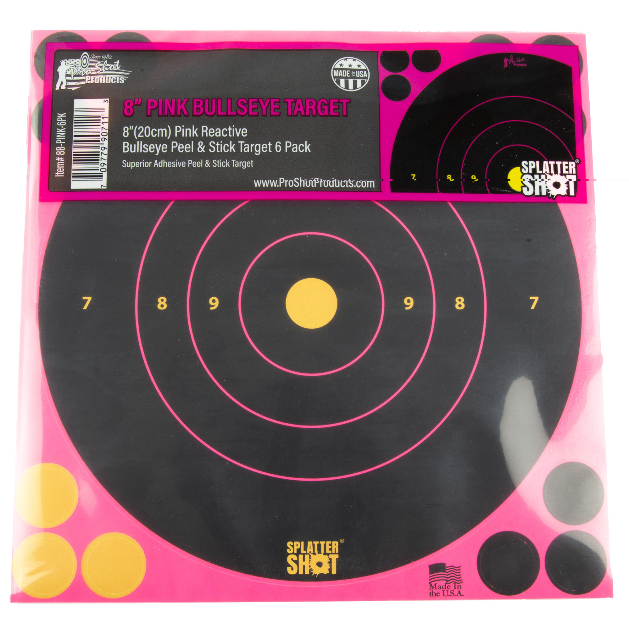 Pro-shot 8" Pink Bullseye 6pk - Shooting Targets at GunBroker.com ...
