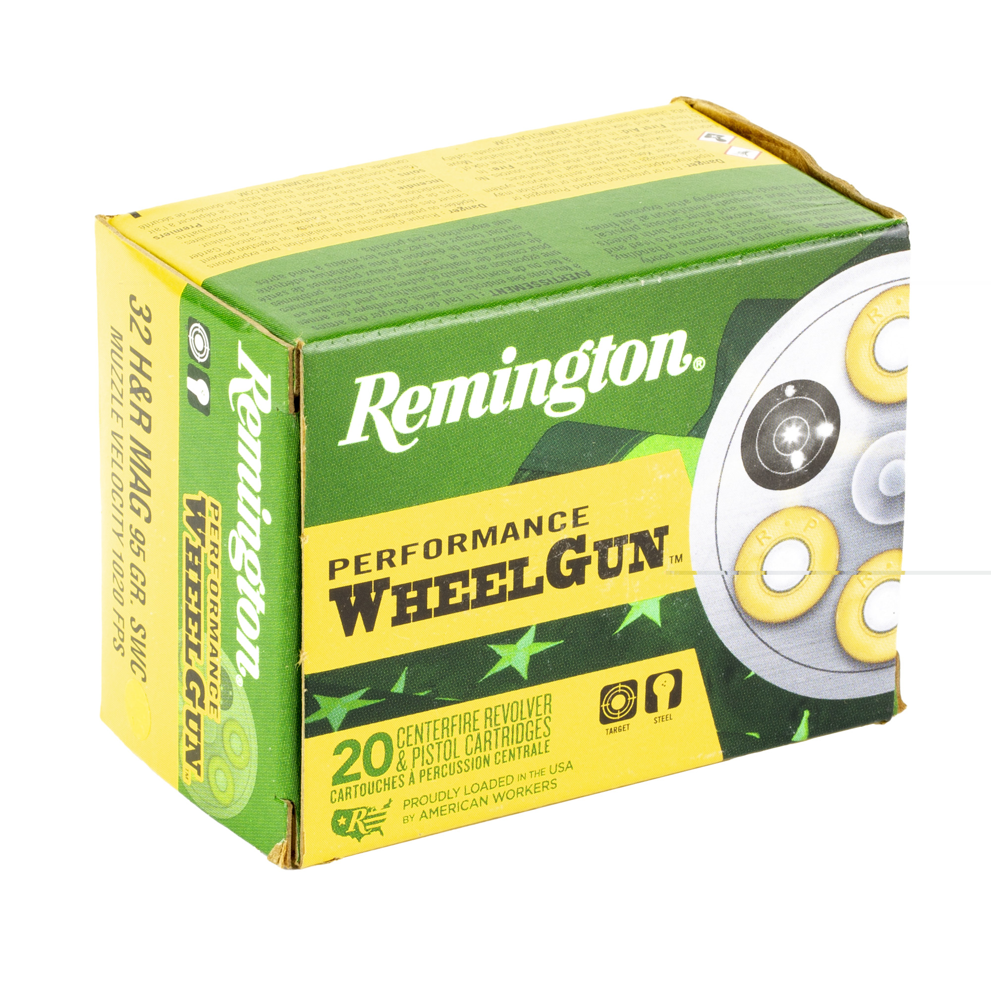 Remington Performance Wheelgun 32 H&R 95 Grain Lead Semi Wadcutter 20 ...