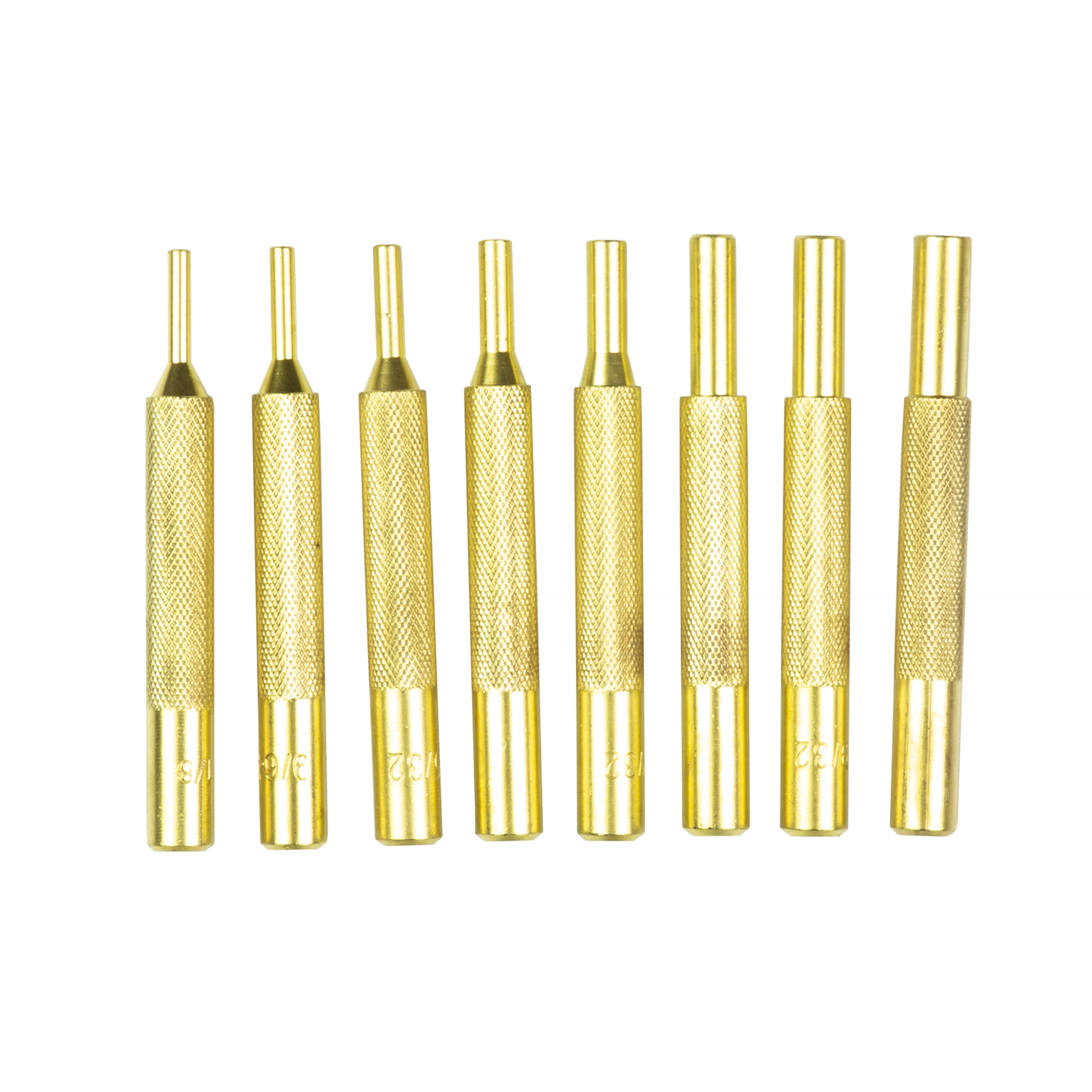Wheeler Brass Punch Set 8 Piece - Fixed Blade Knives at GunBroker.com ...