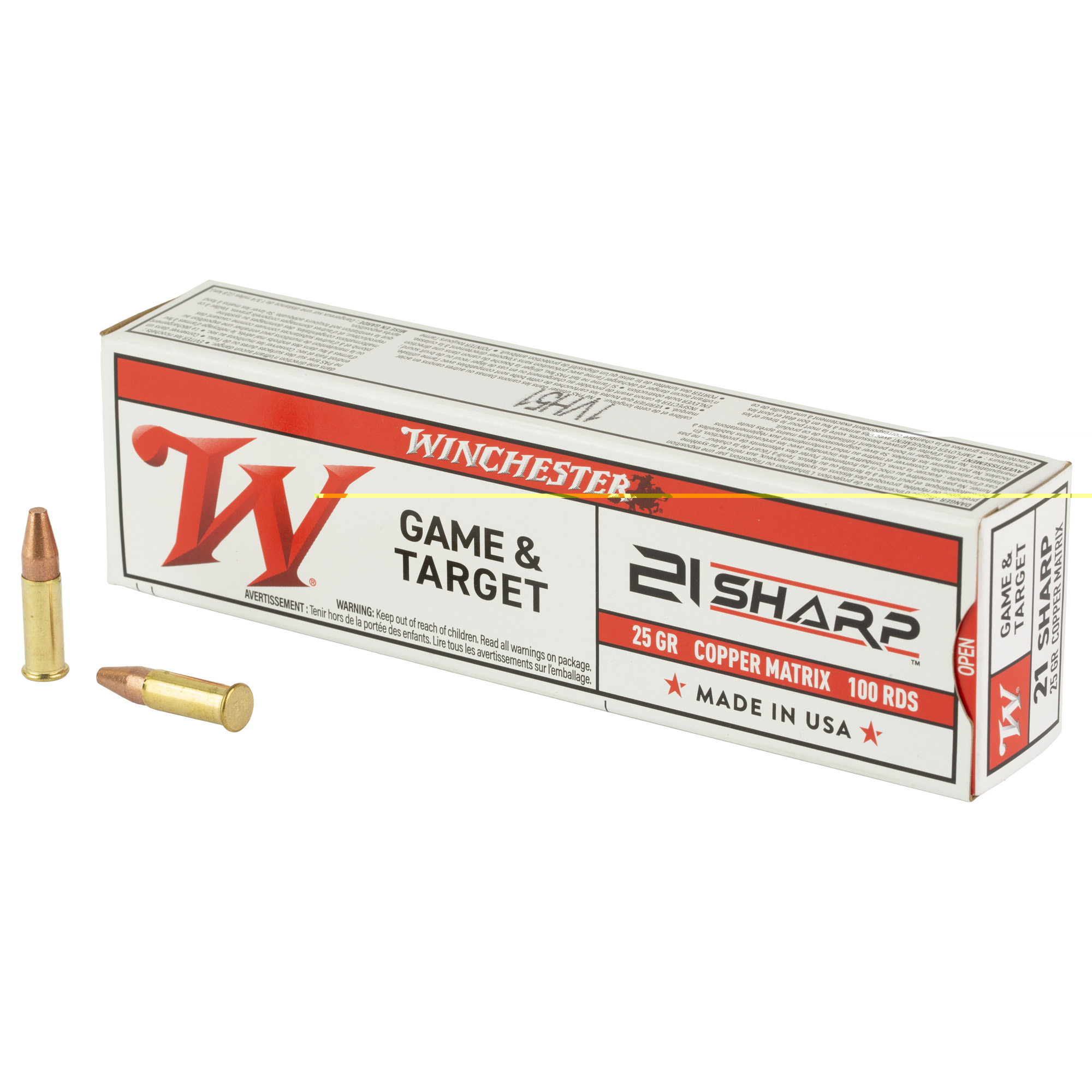 Winchester ammo 21 Sharp Game & target 25gr 100 rounds - Rifle Ammunition at GunBroker.com ...
