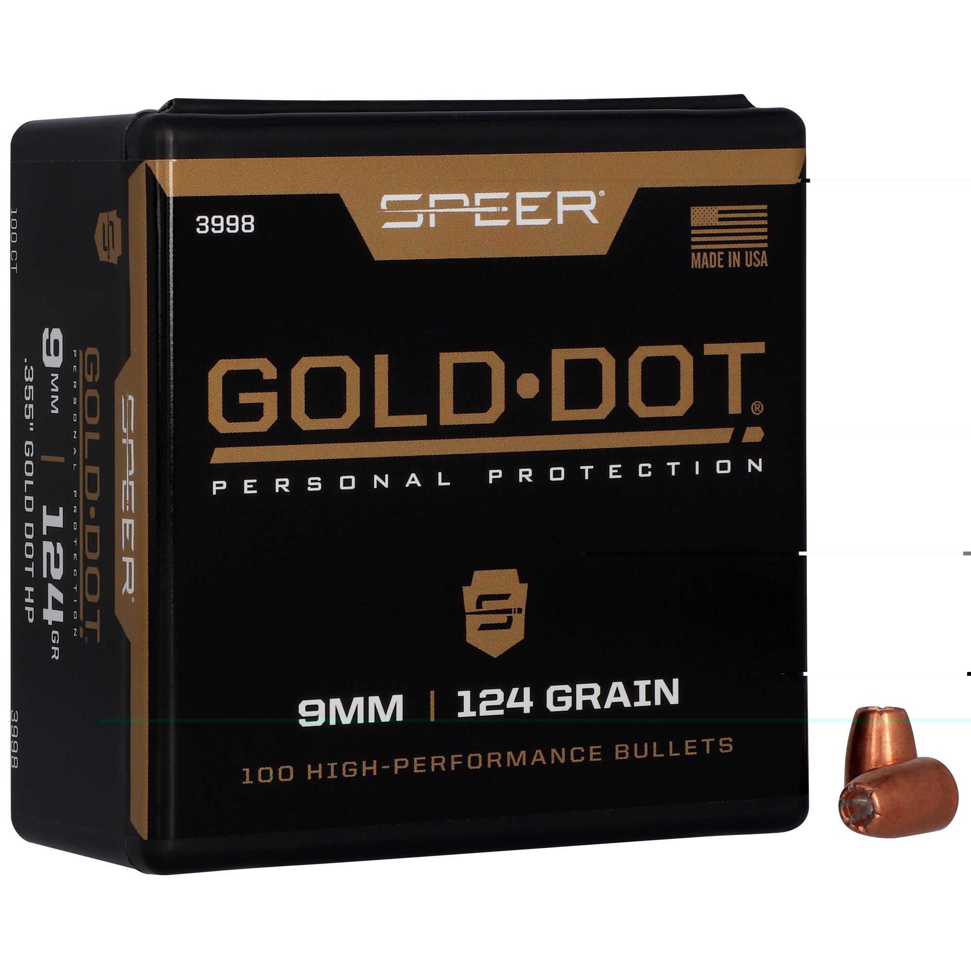 Spr Gold Dot .355 124gr Hp 100ct - Other Reloading Supplies at ...