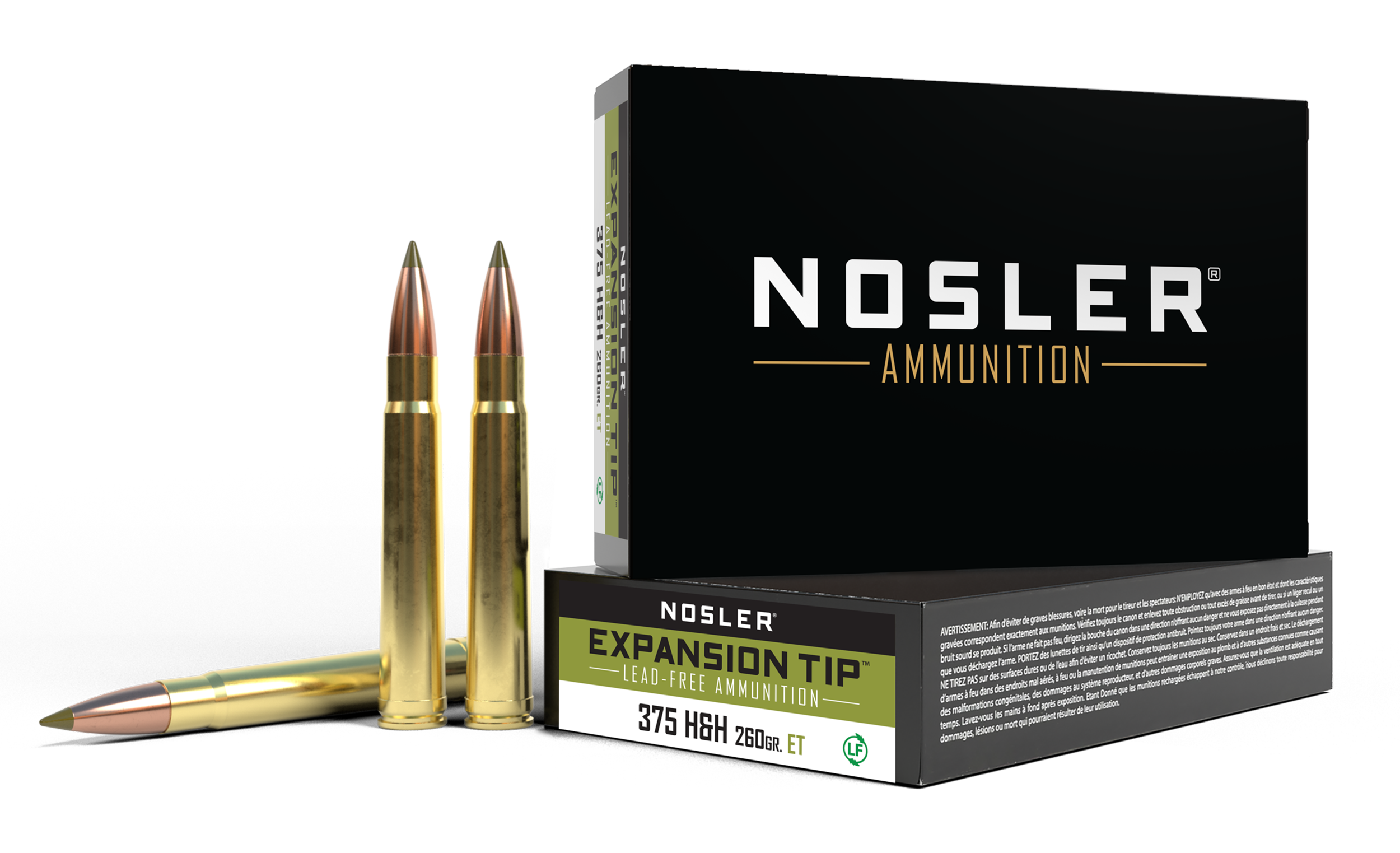 Nosler E-tip, Nos 40395 375 H&h 260 Etip 20-10 - Rifle Ammunition at ...