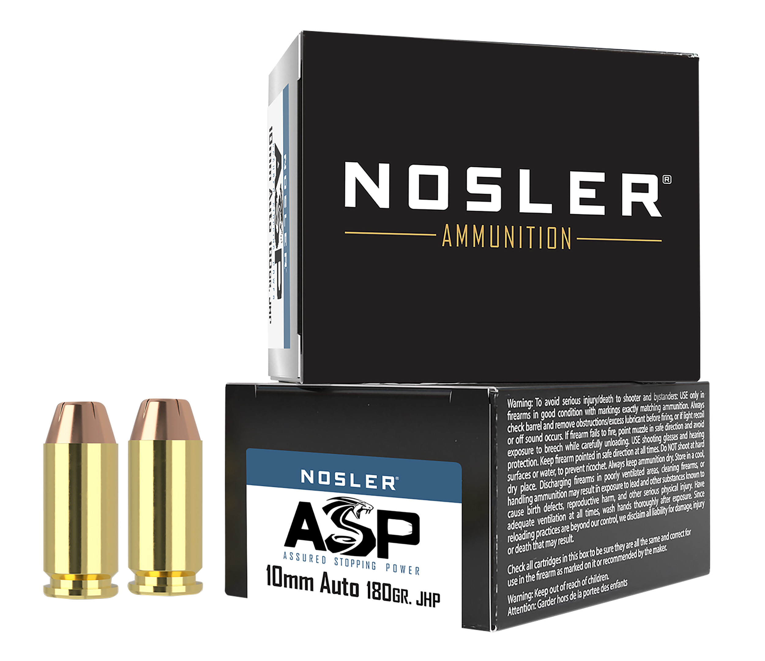 Nosler Assured Stopping Power, Nos 51400 Match Hg 10mm 180 Jhp 20-20 ...